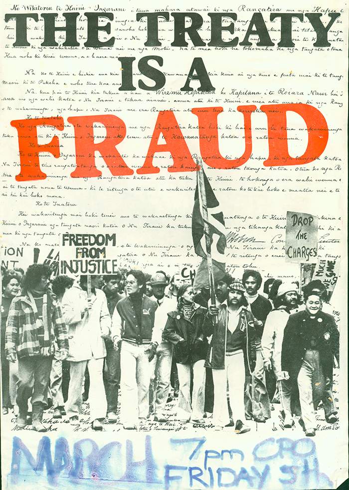 Treaty protest poster, 1978. This is one of many protest-march posters ...